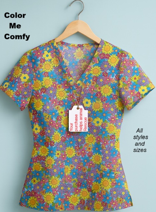 Unique custom made Printed Scrub tops | TopSpot4U